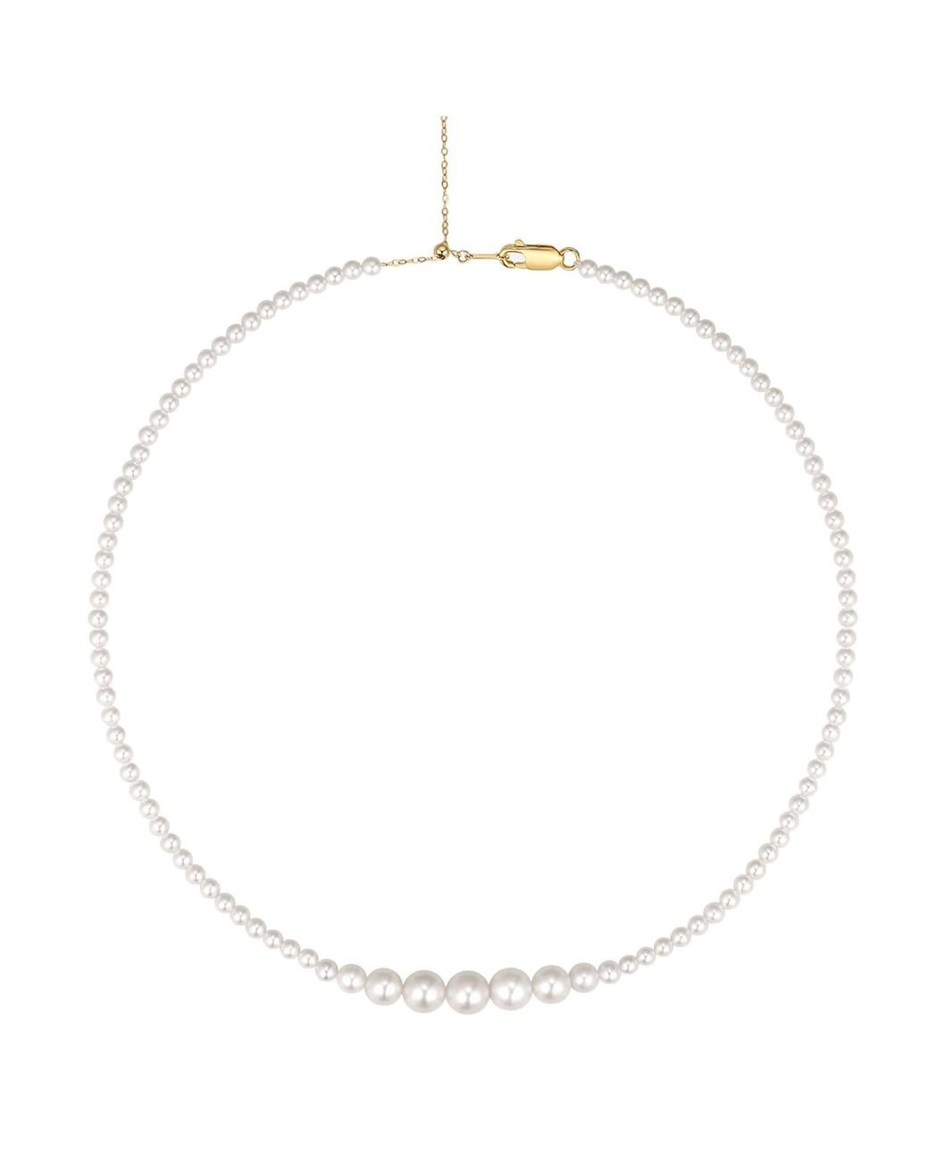 Katy Faye Isabelle Pearl Necklace in White | Lyst