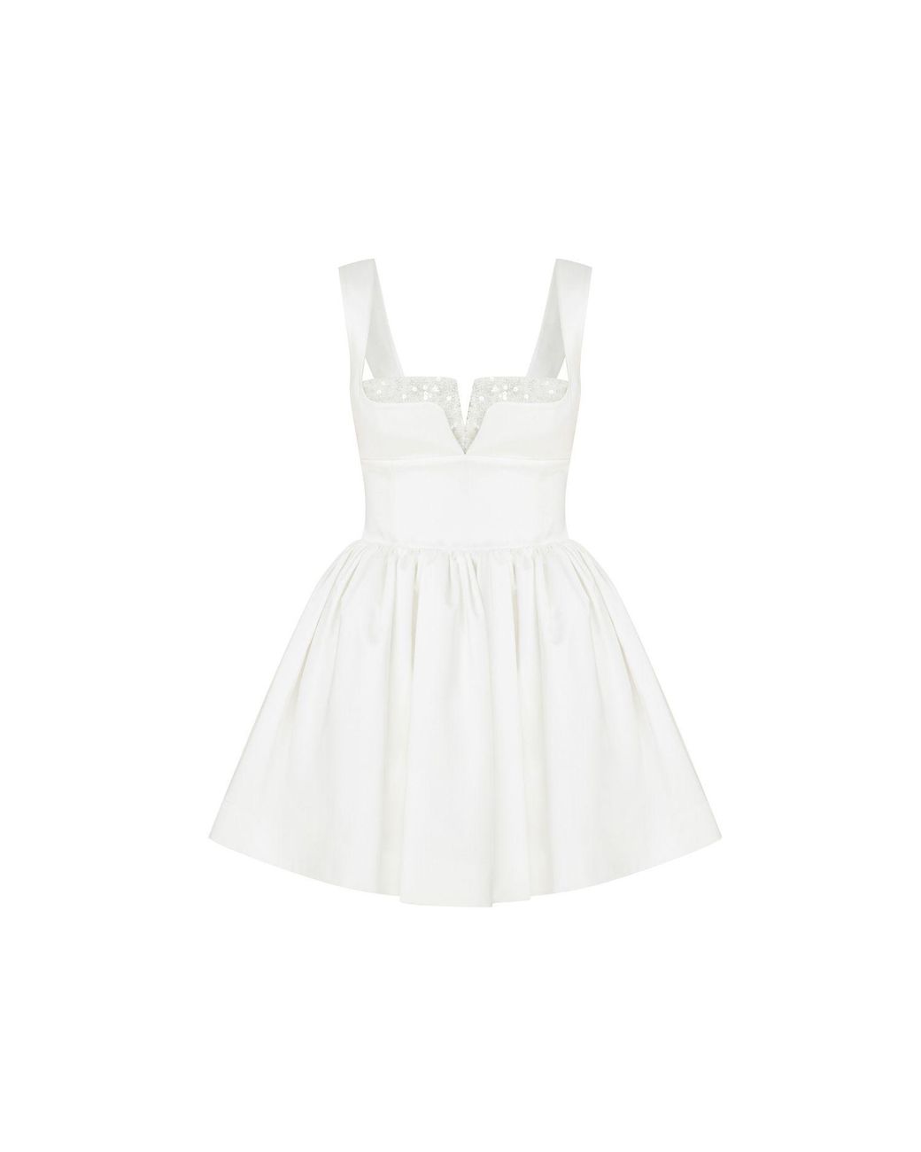 NAZLI CEREN Leanne Satin Mini Dress in White | Lyst
