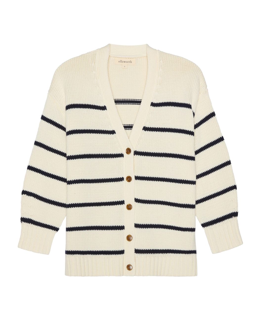 Ellsworth & Ivey Elizabeth Knit Cardigan in Natural | Lyst UK