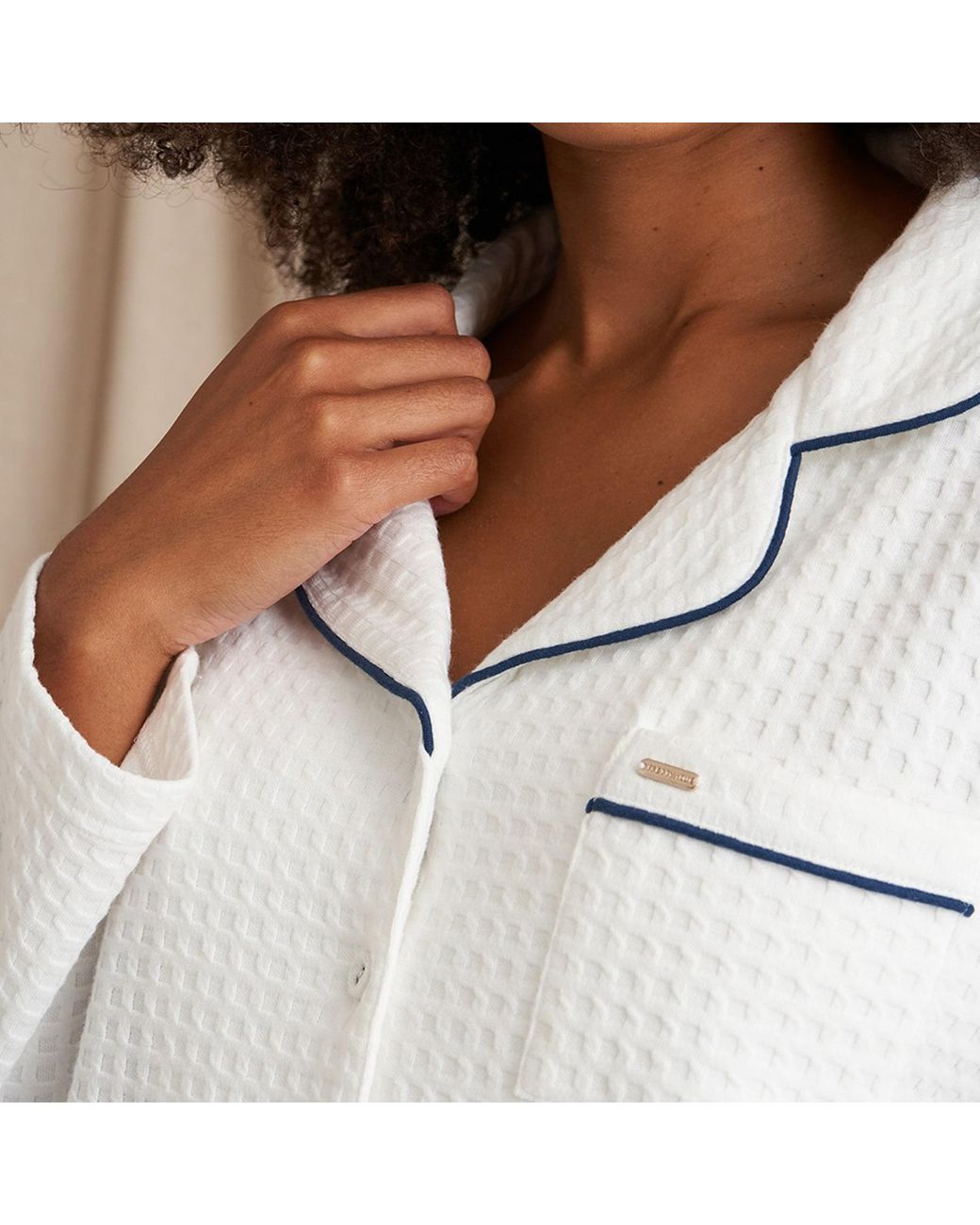 Pretty You London Luxury Suite Waffle Pyjama Set in White | Lyst