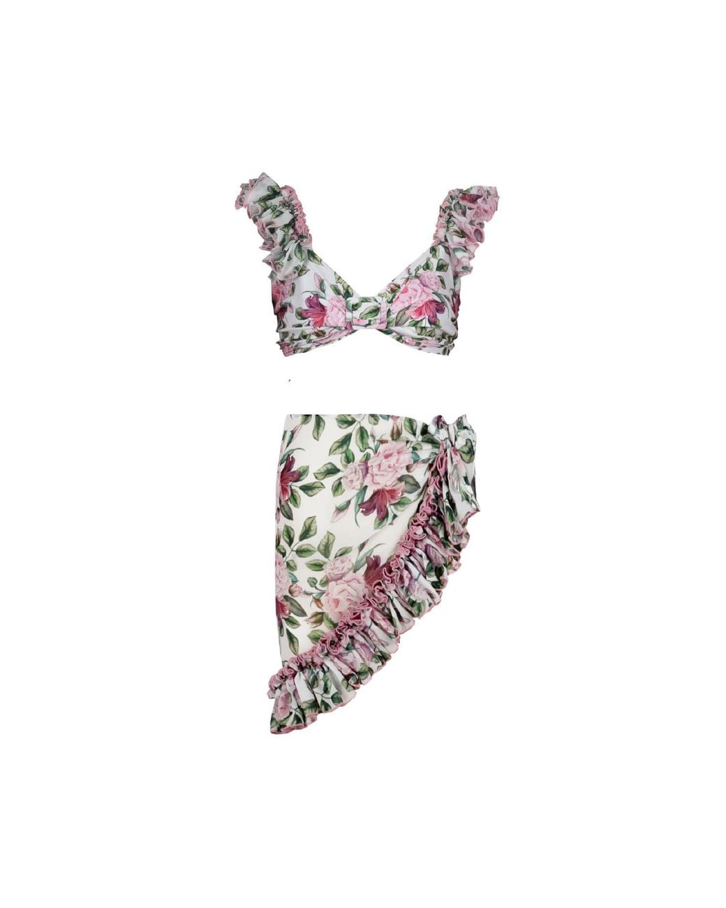 Nur Karaata Calla Lily Rose Set in White | Lyst