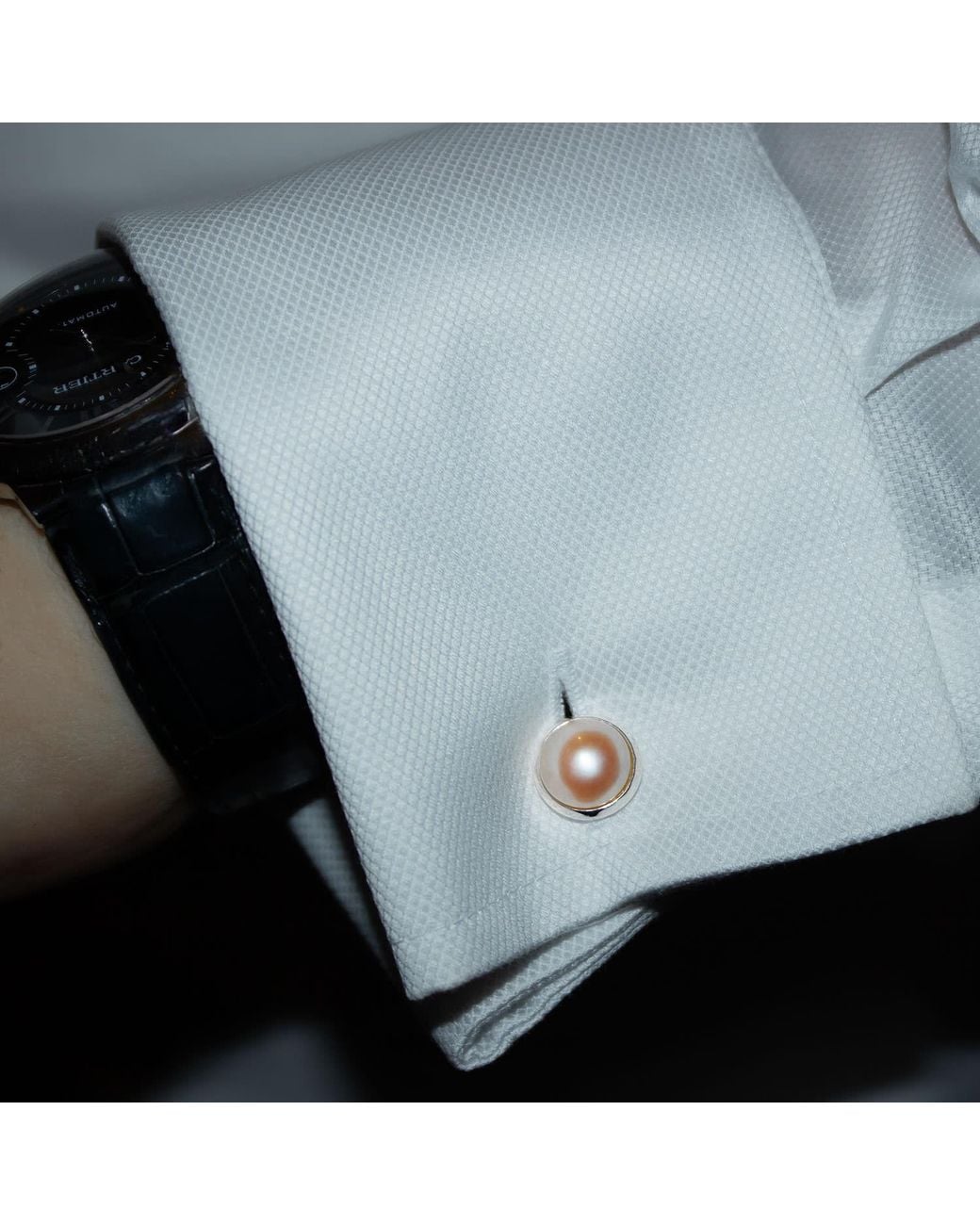 Mayfair Pearls Pearl & Sterling Cufflinks in Metallic for Men | Lyst UK