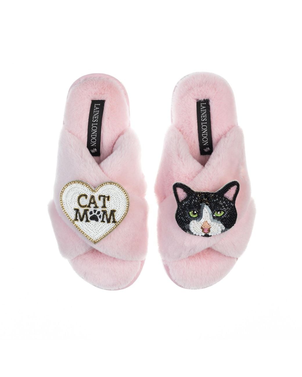 Laines London Classic Laines Slippers With Cat Mum/Mom & Oreo ...