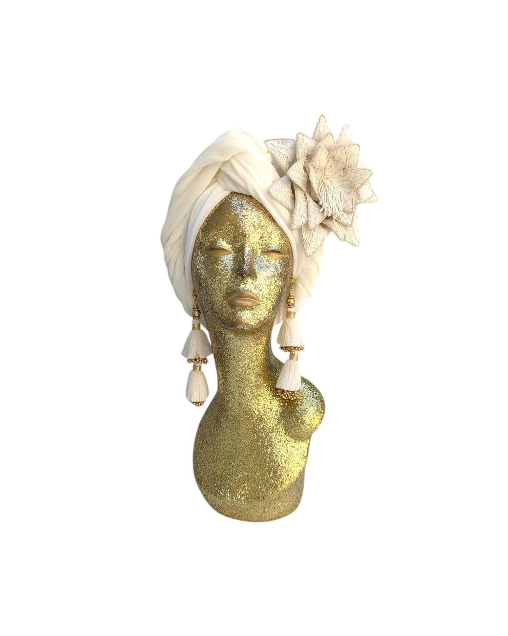 Julia Clancey Cha Cha Cha Boom Ivory Didi Turban in Blue | Lyst