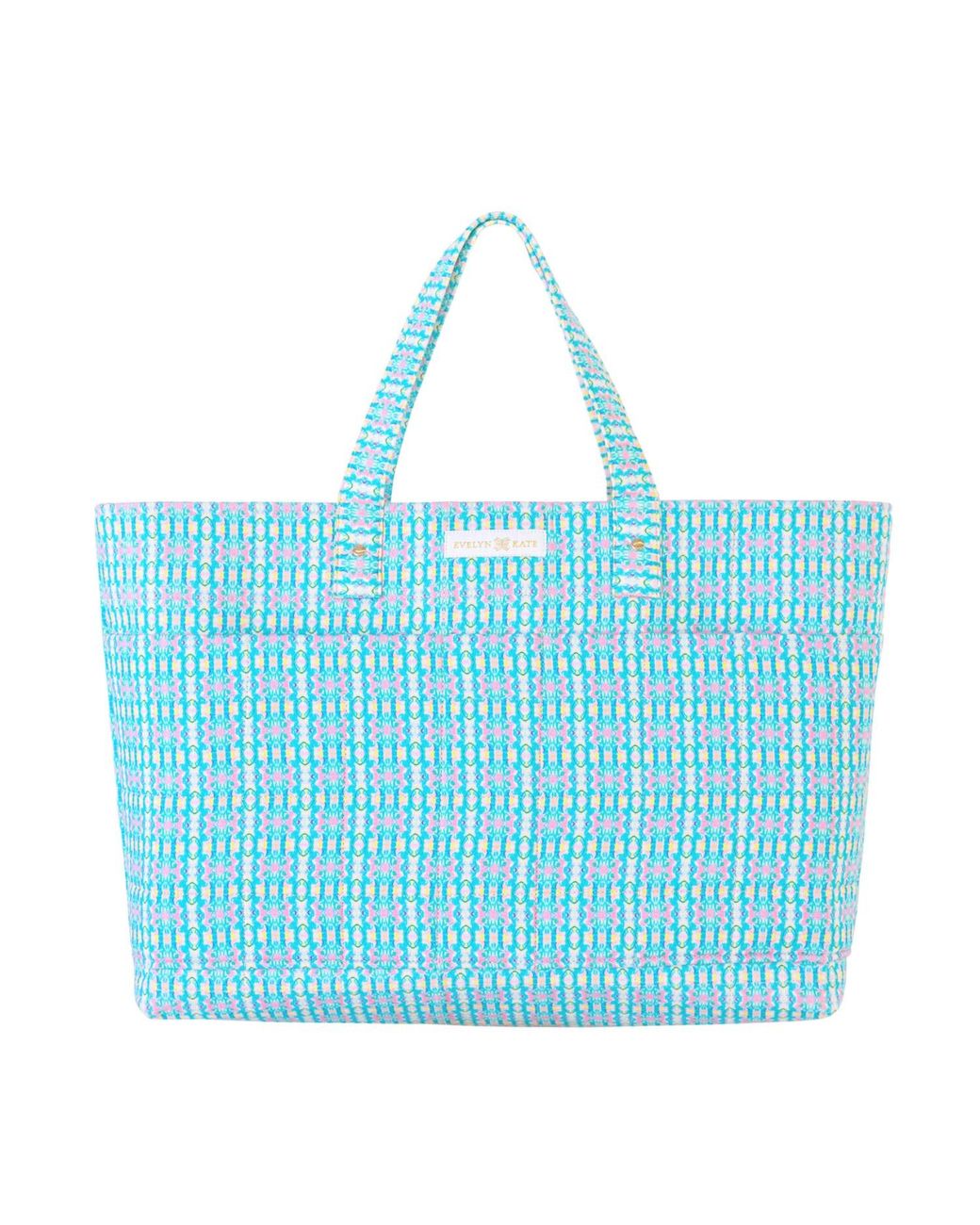 Evelyn & Kate Abaco Quilted Zipper Tote in Blue | Lyst UK