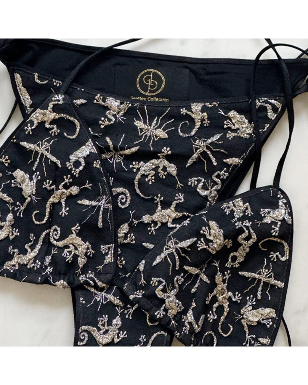 GeeGee Collection Superstitious Creatures Bikini in Black | Lyst