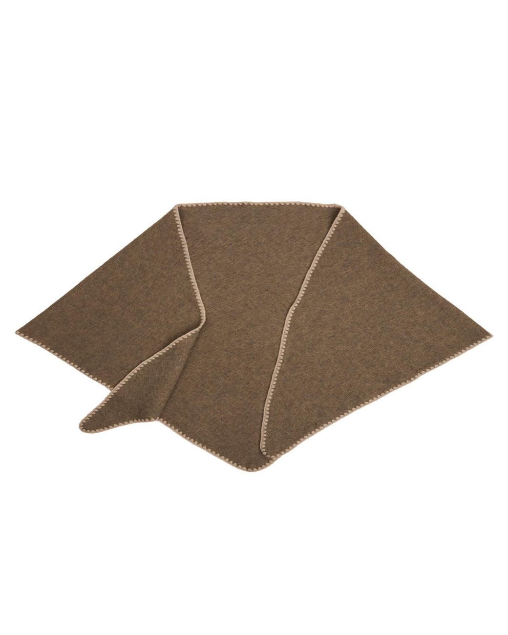 Saachi Knitted Triangle Taupe Shawl Wrap in Natural | Lyst UK
