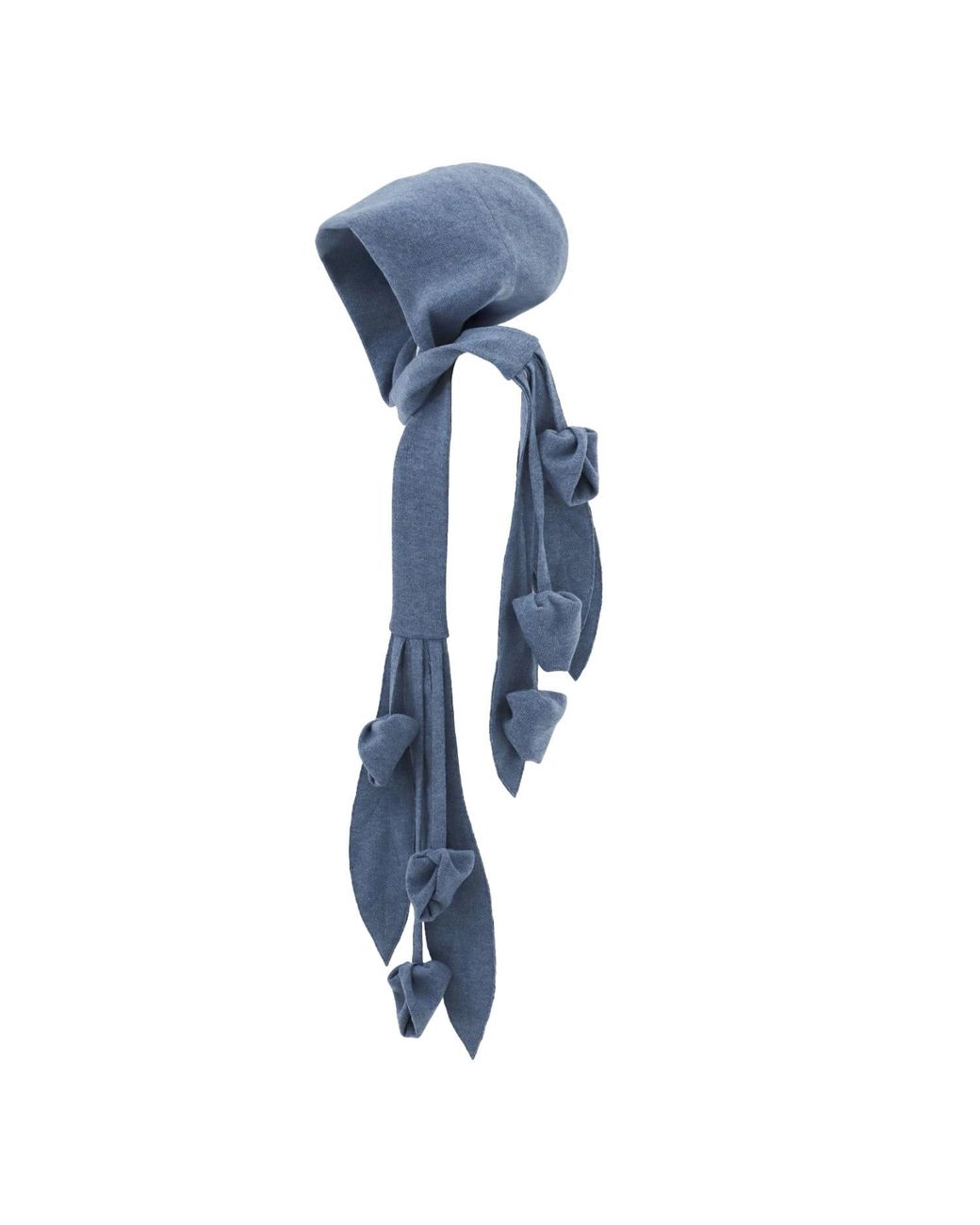 Julia Allert Self-Tie Double Knit Wool Hooded Scarf in Blue | Lyst