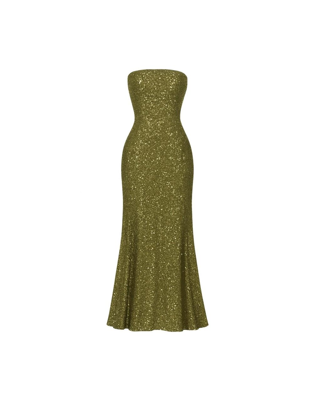 Elsava Corset Dress in Green | Lyst UK
