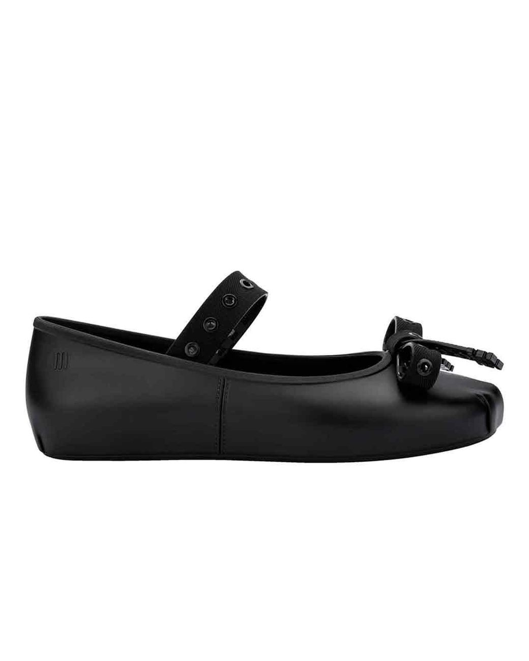 Melissa Sophie Crush Ballet Flat in Black | Lyst UK
