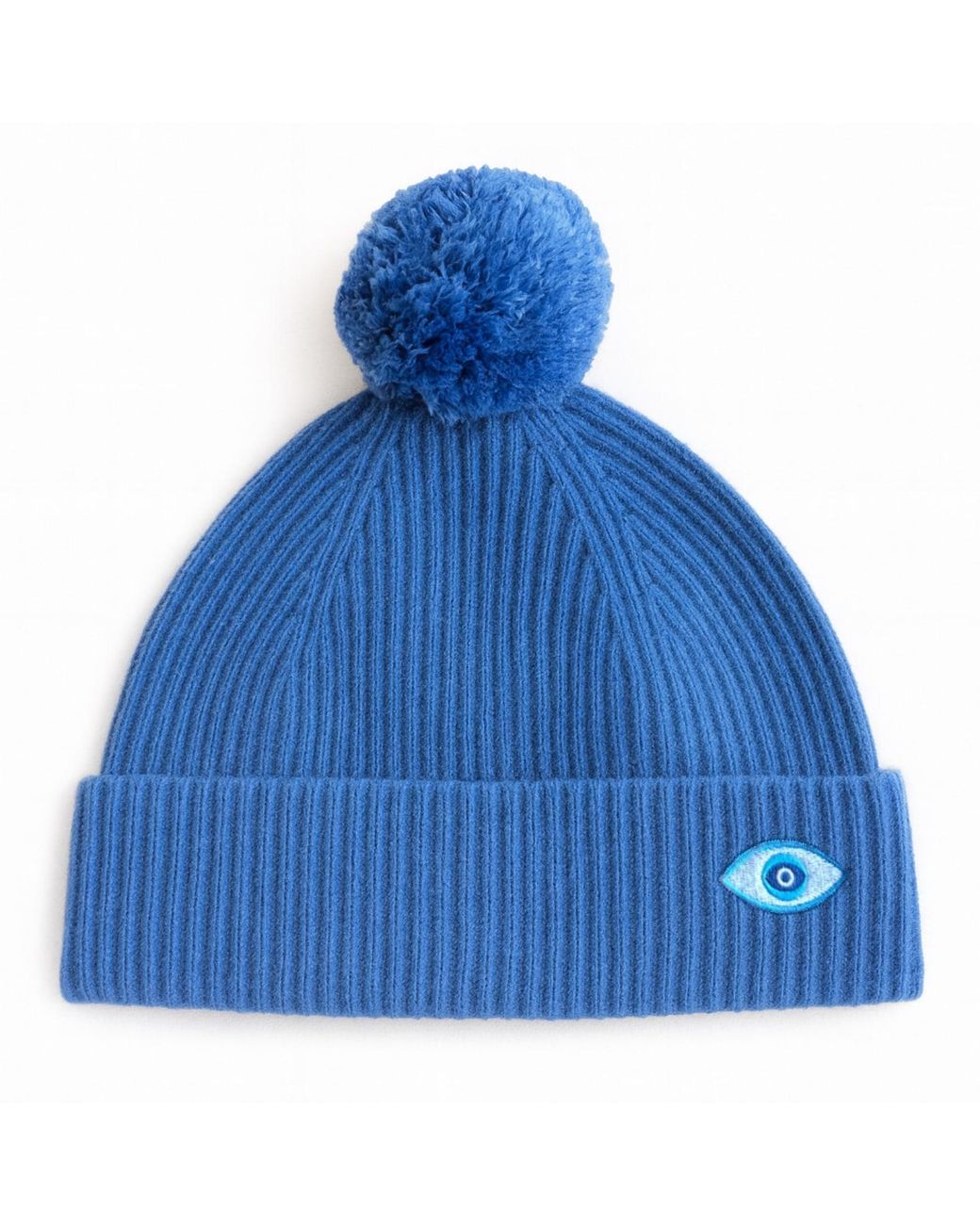 BEIRA Wool & Cashmere Bobble Hat – in Blue | Lyst UK