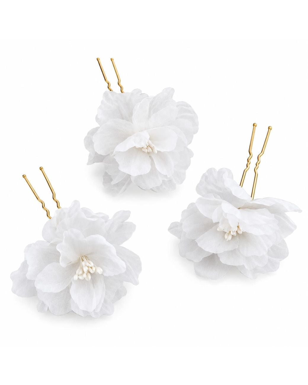 Yeva Sebastia Chiffon Flower Hair Pin in White | Lyst UK