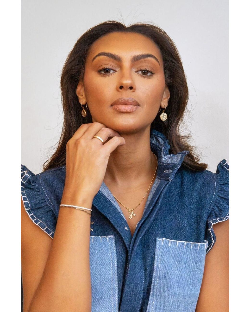 Claire Hill Designs Sapphire Coin Pendant Earrings in Metallic | Lyst UK
