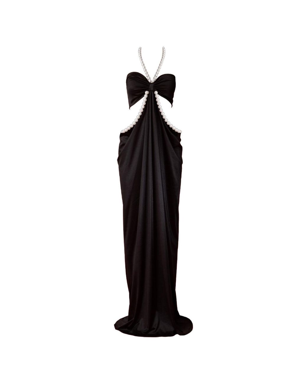 Nur Karaata Alice Pearl Dress in Black | Lyst