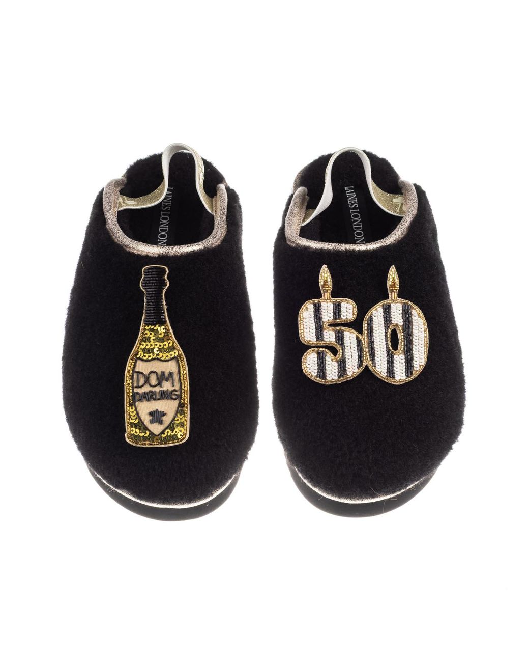 Laines London Flatform Cloud Closed Toe Slippers With Stripe 50Th ...