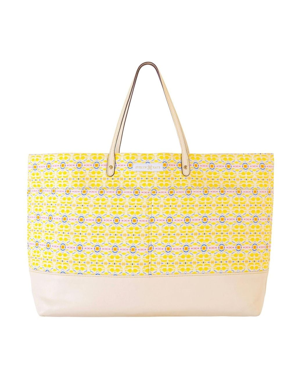 Evelyn & Kate Double Lemon With Marigold Classic Canvas Tote With ...