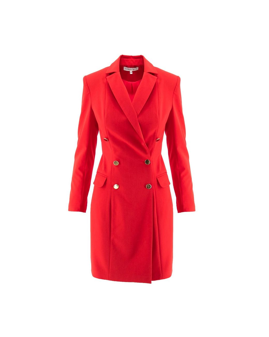 Noria Anis ' Peppermint Fitted Double Breasted Blazer Dress in Red | Lyst