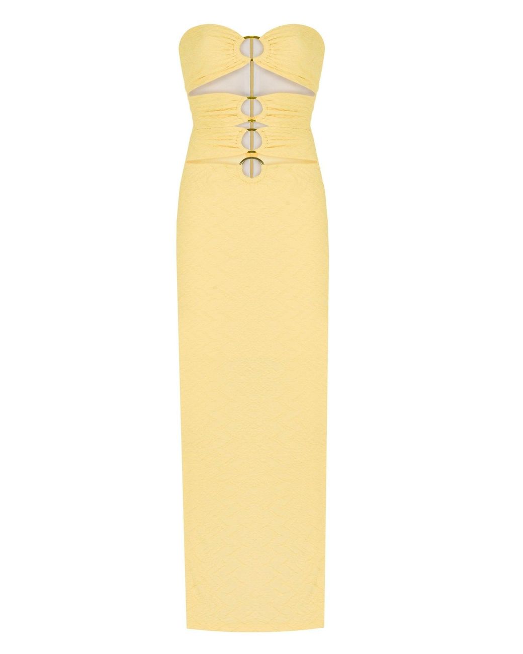 No'design Crown Strapless Fish Shape Dress in Yellow | Lyst UK