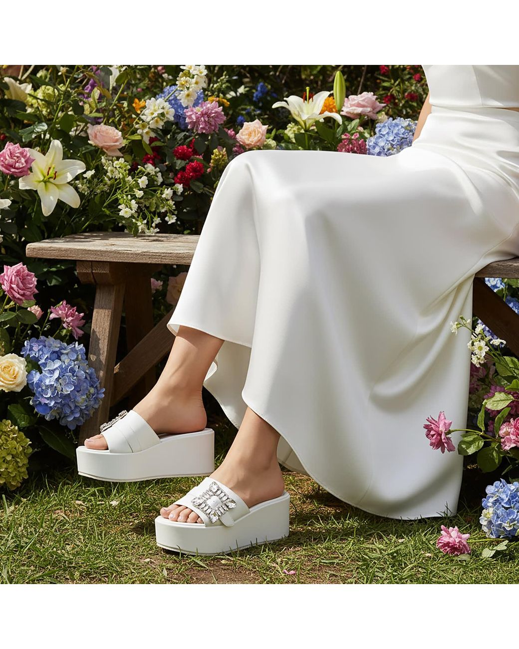 Beautiisoles by Robyn Shreiber Made in Italy Dita Leather Platform ...