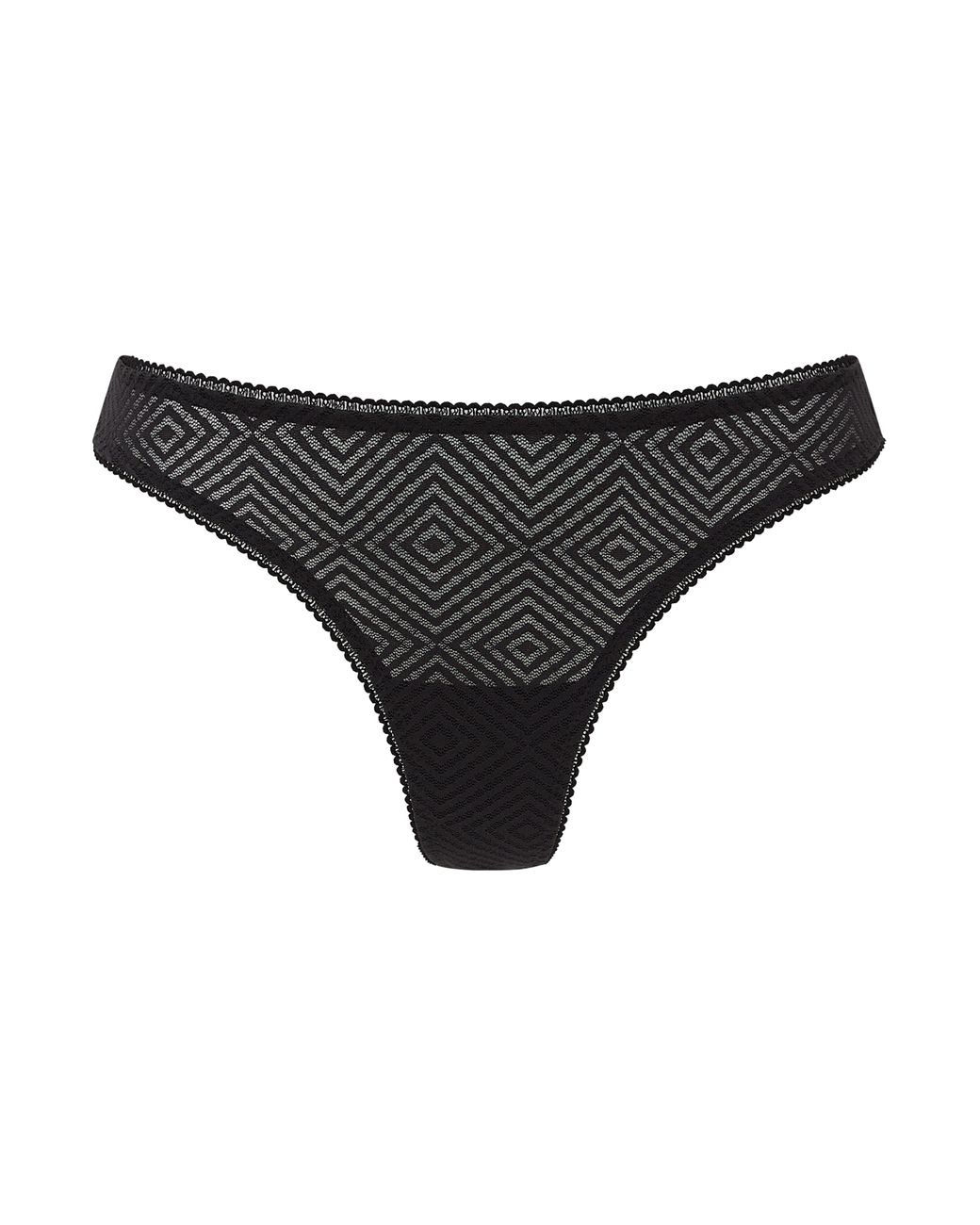 Nudea The Sheer Deco Barely There Thong in Black | Lyst