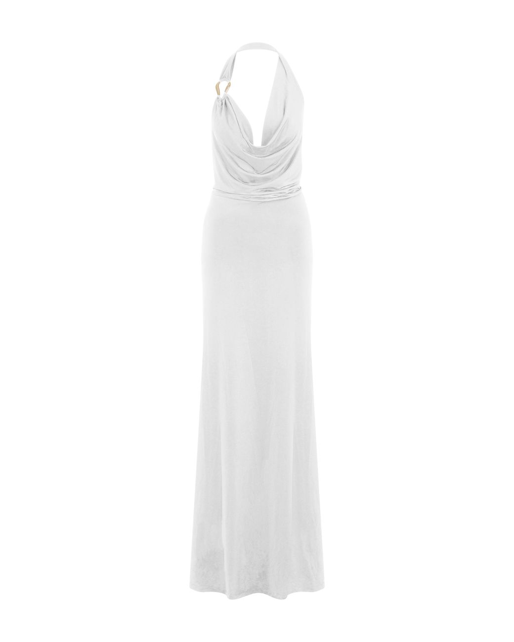 NAZLI CEREN Dakota Long Jersey Dress in White | Lyst