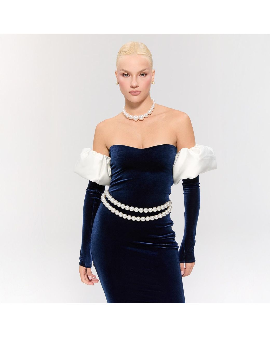 Nur Karaata Grand Duchess Dress in Blue | Lyst
