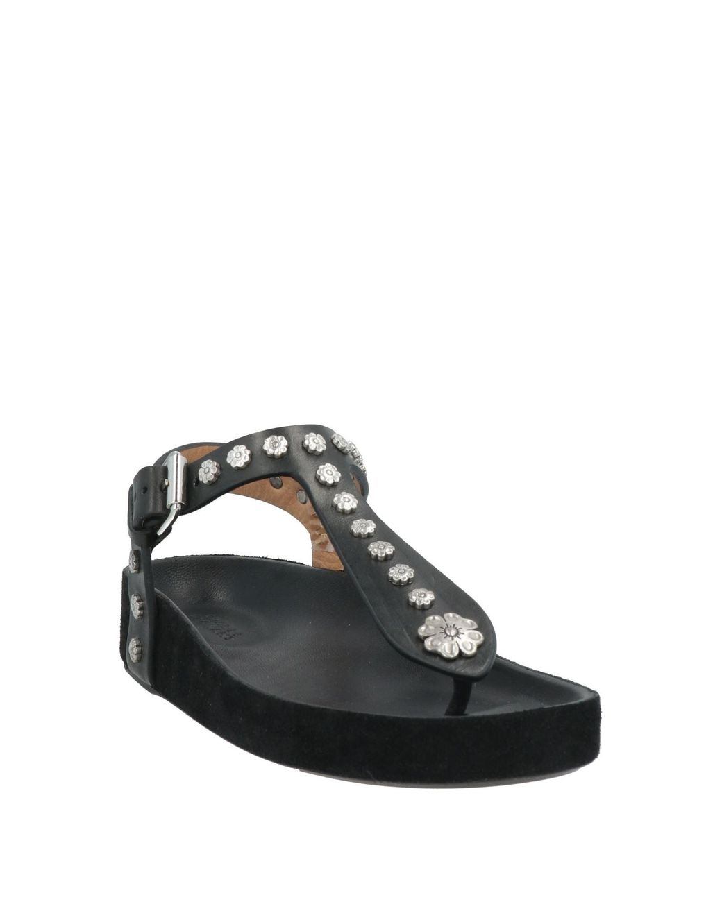 Isabel Marant Enore Studded Leather Sandals in Black | Lyst