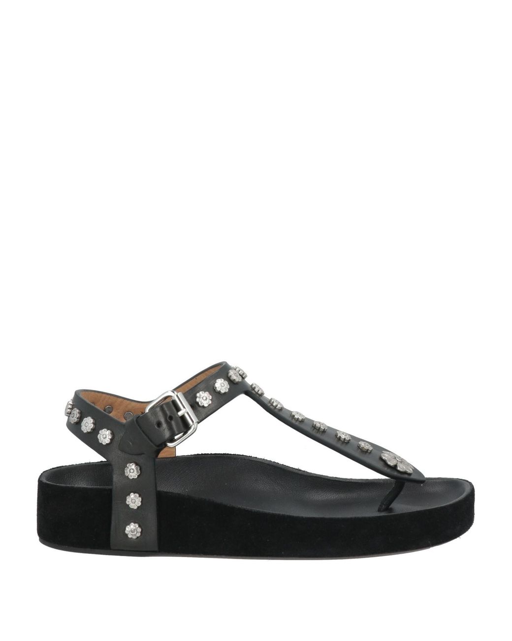 Isabel Marant Enore Studded Leather Sandals in Black | Lyst