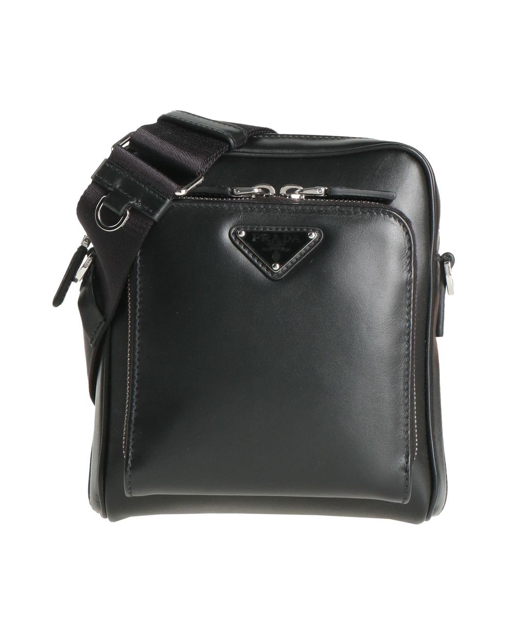 Prada Cross-Body Bag Leather in Black for Men | Lyst