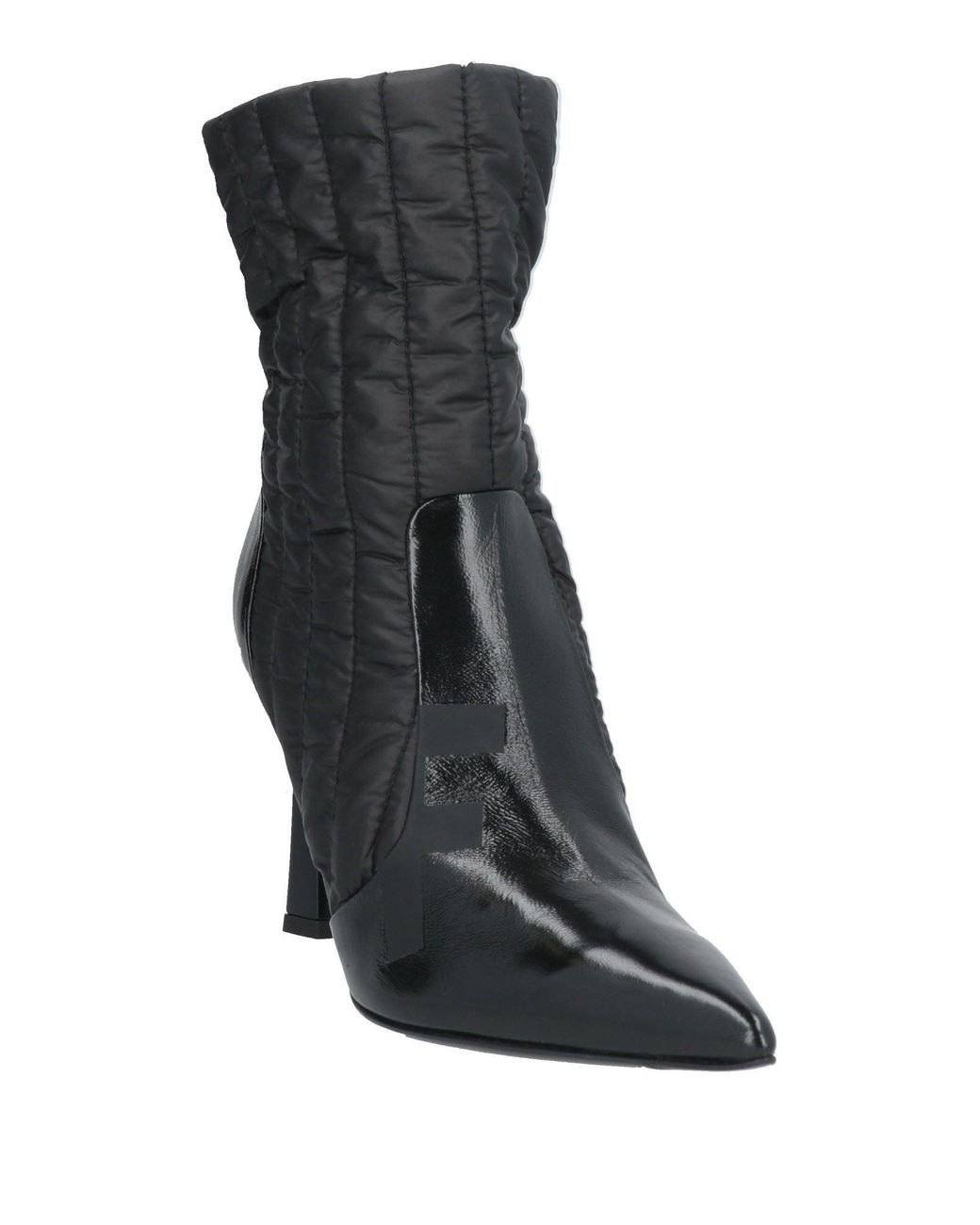 Fabi Ankle Boots Leather, Textile Fibers in Black | Lyst