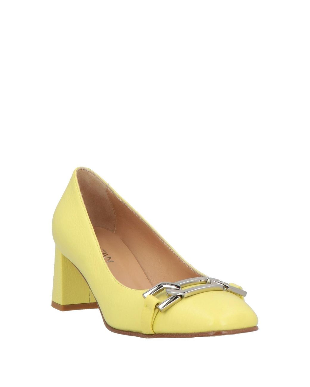 Voltan Pumps Leather in Metallic | Lyst UK
