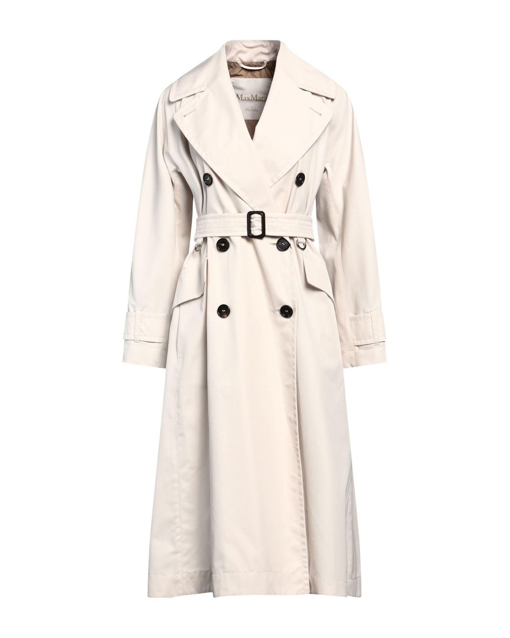 Max Mara Overcoat & Trench Coat Cotton in Natural | Lyst