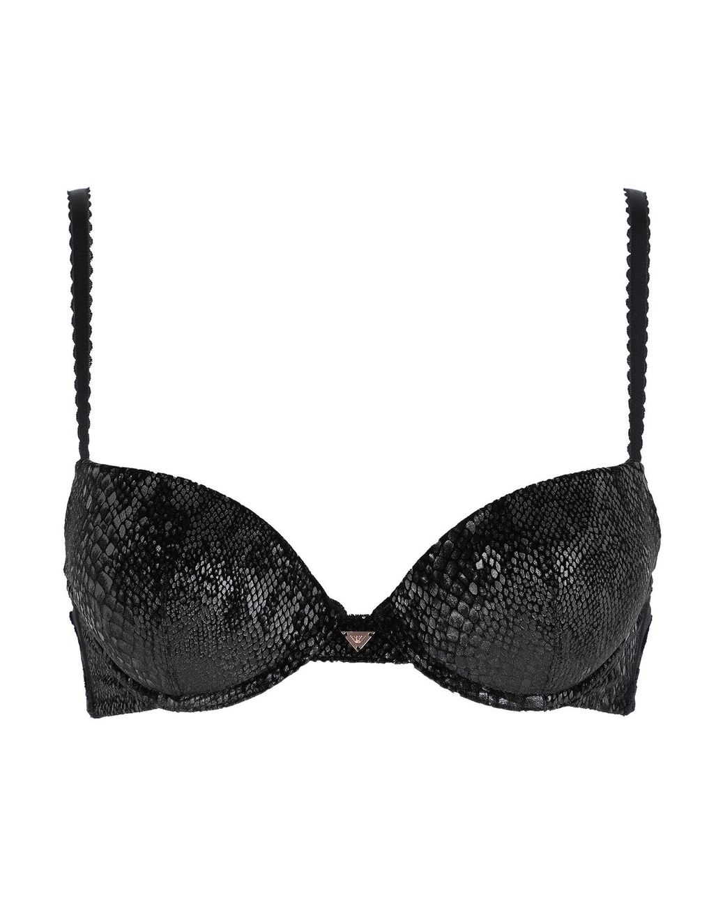 Emporio Armani Lace Bra In Black Lyst