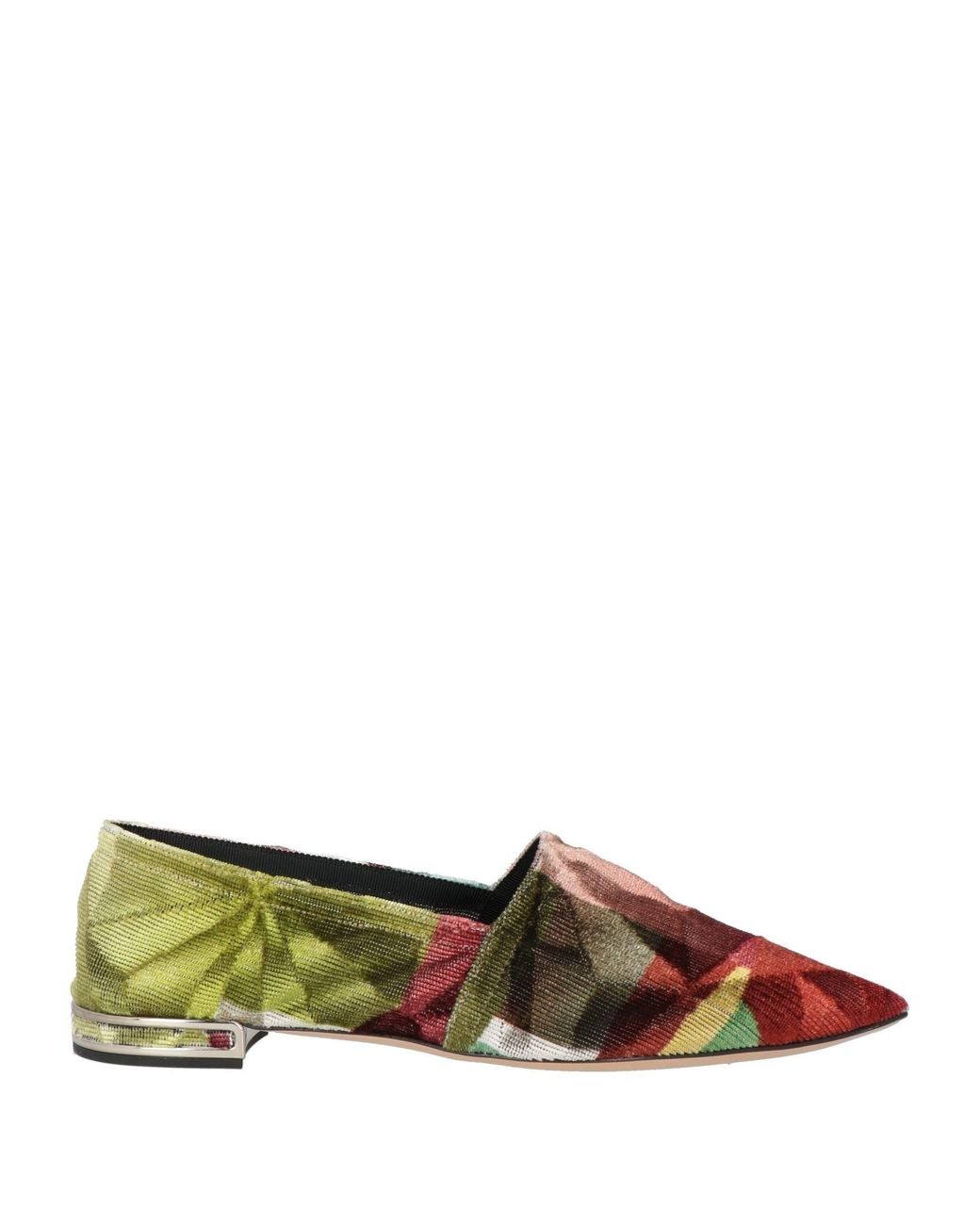 Casadei Ballet Flats Textile Fibers in Green | Lyst