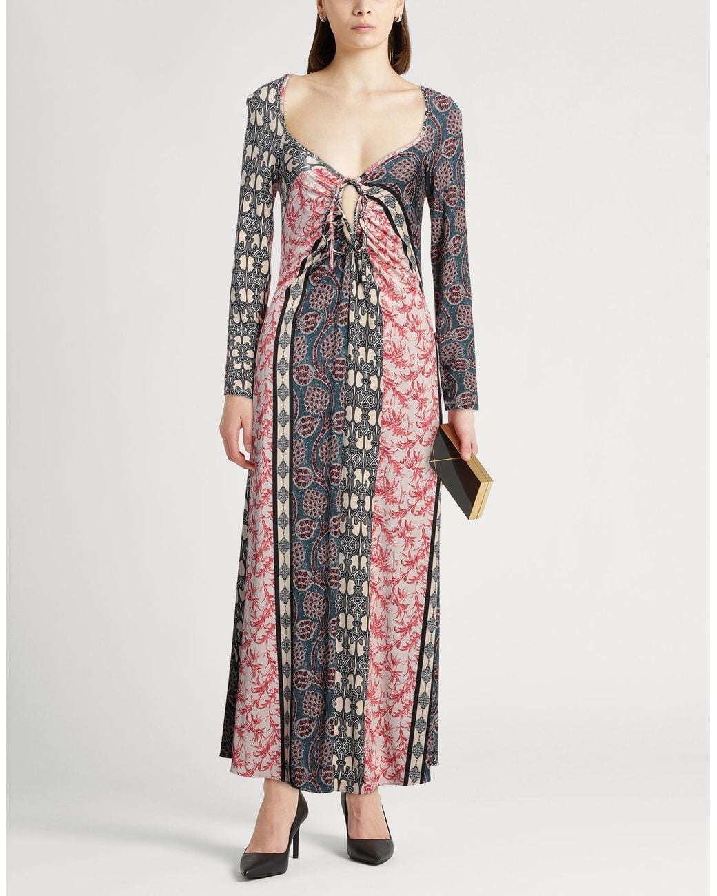 Erika Cavallini Semi Couture Maxi Dress Viscose, Elastane in White | Lyst