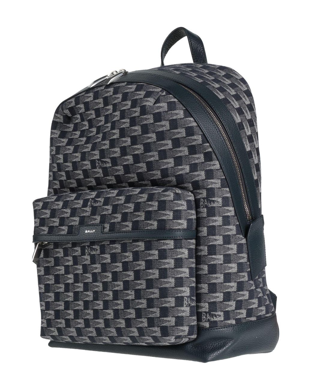 Bally Backpack Leather, Textile Fibers in Gray for Men | Lyst