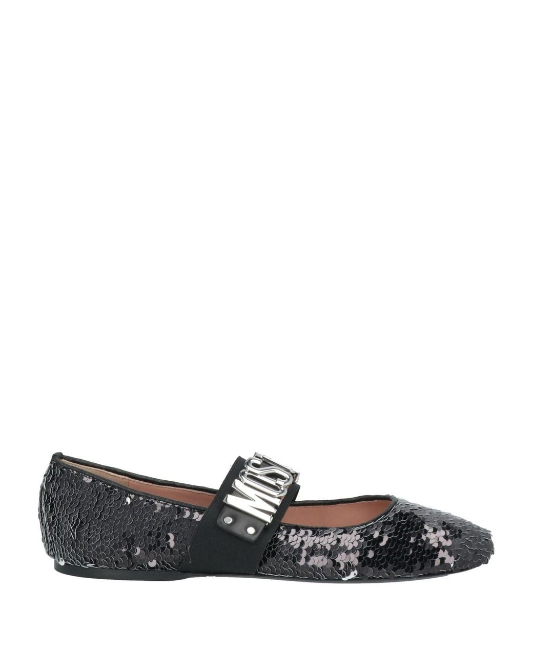 Love Moschino Ballet Flats Textile Fibers in White | Lyst