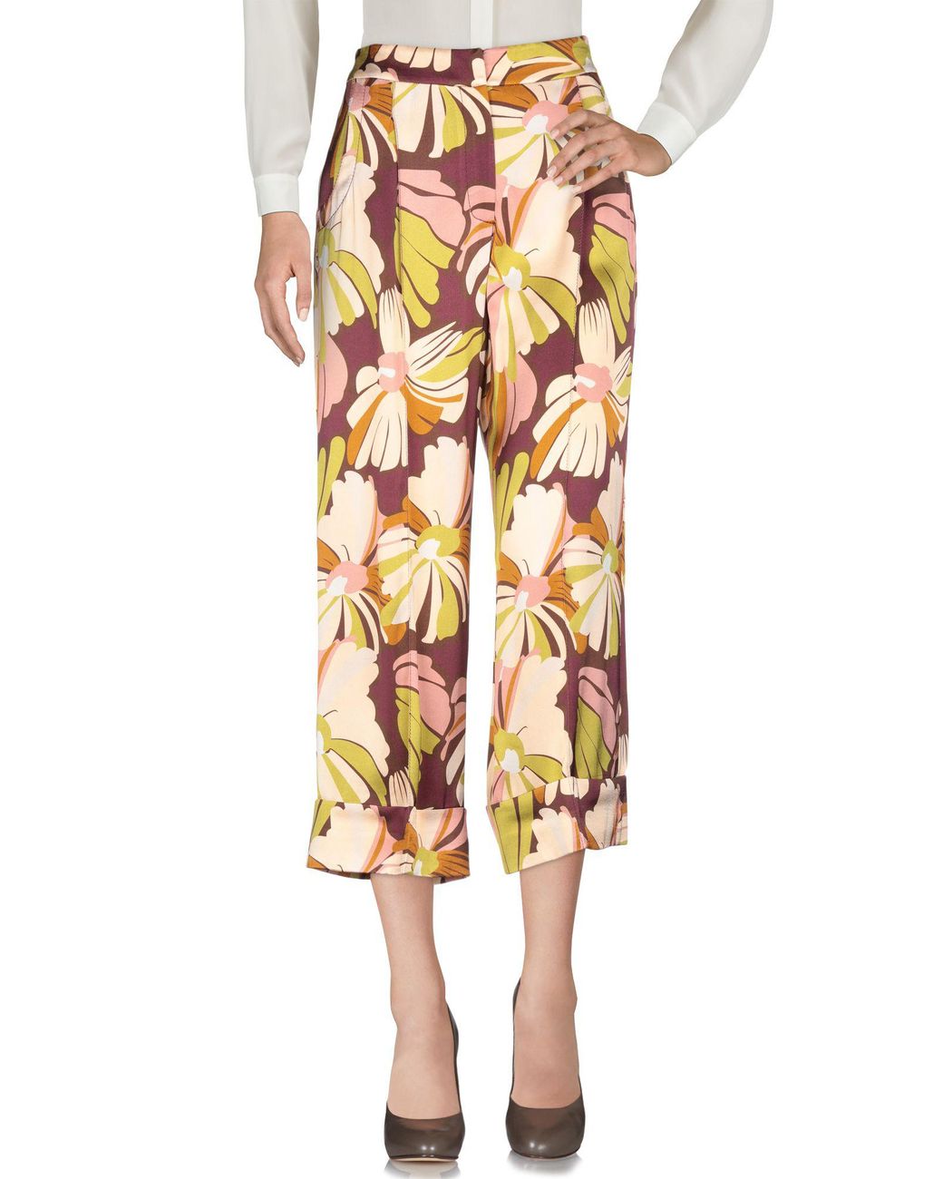 Siyu Satin Casual Pants in Beige (Natural) - Lyst