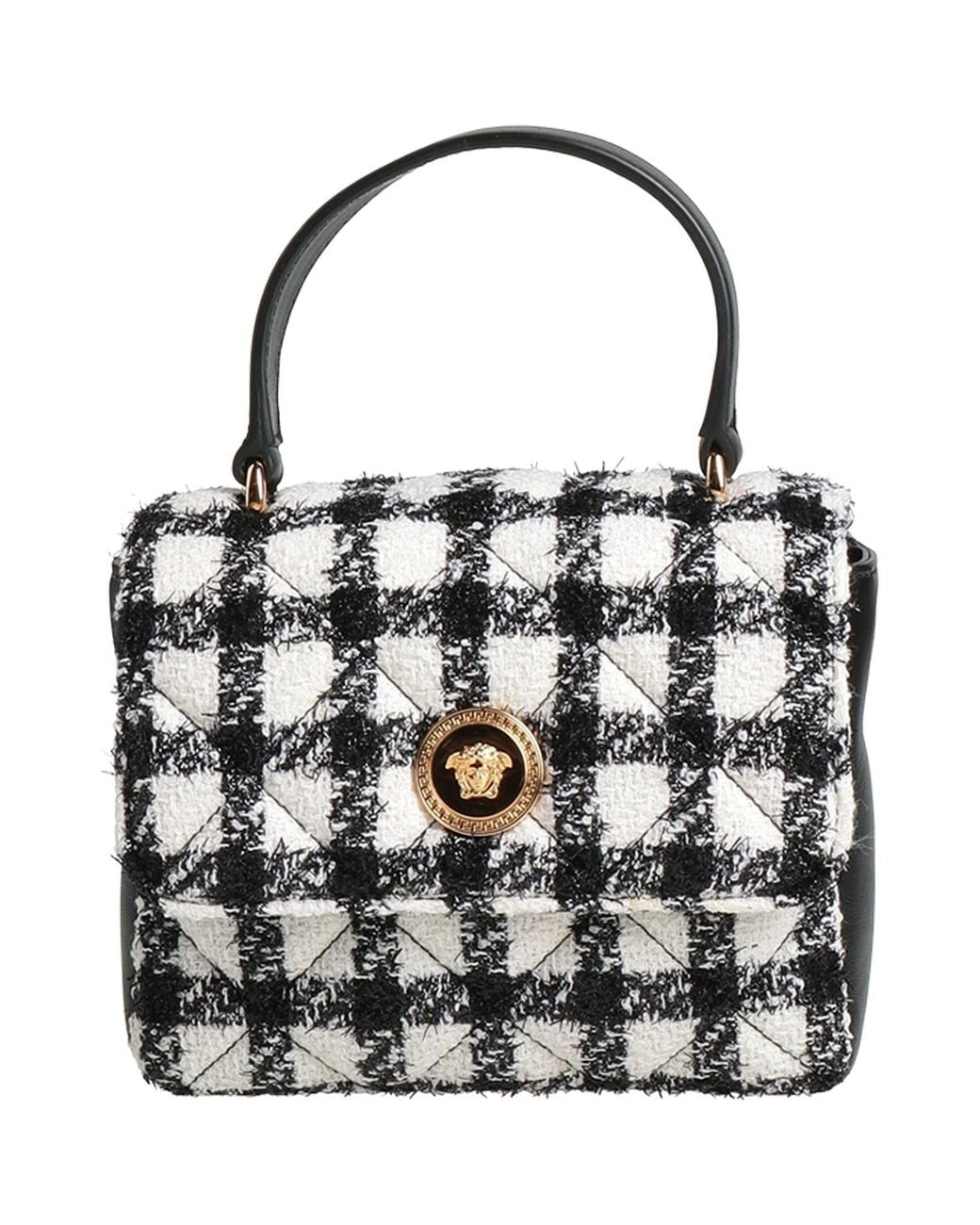 Versace Handbag Virgin Wool, Polyamide, Lambskin in White | Lyst UK