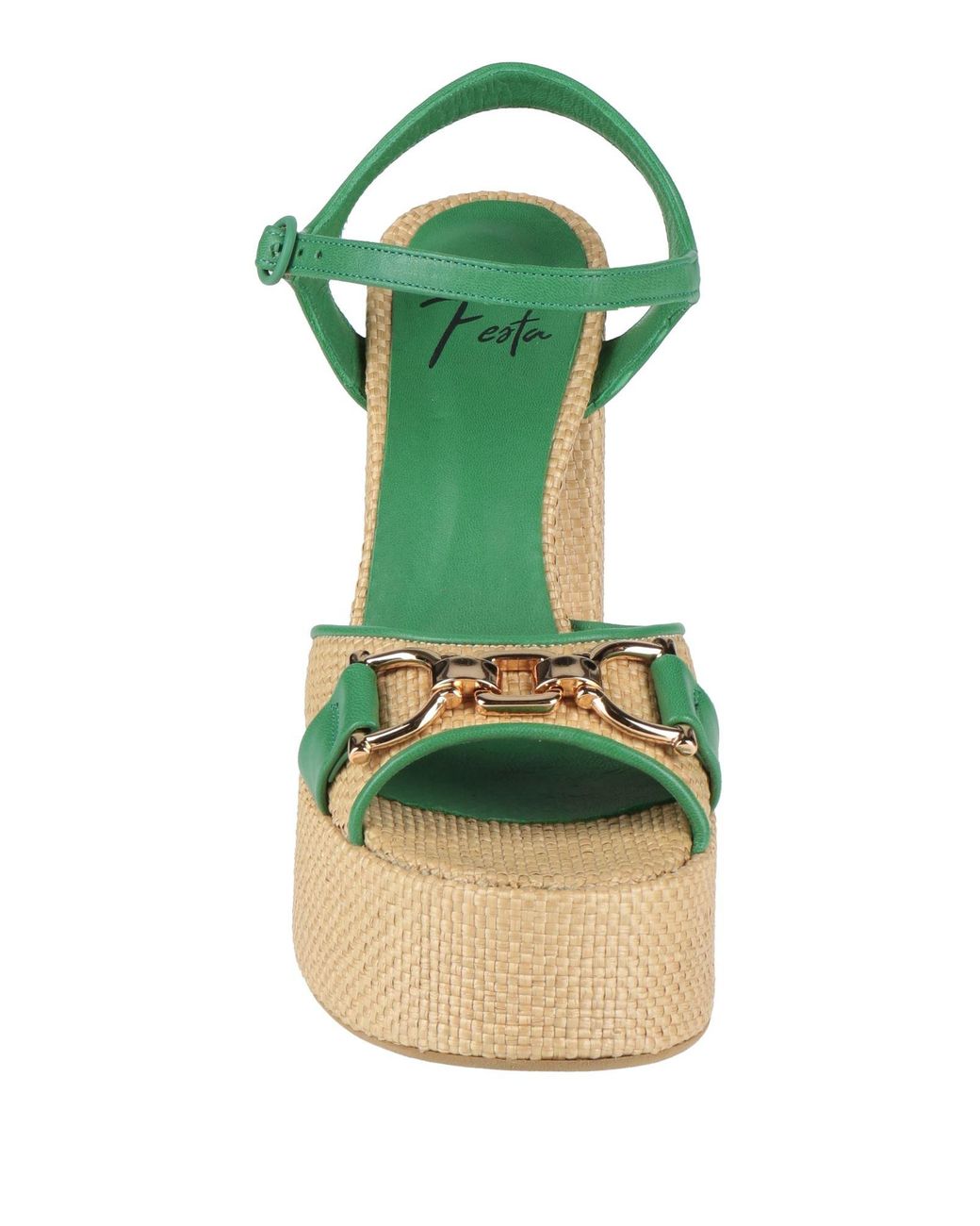 Roberto Festa Sandals Natural Raffia, Leather in Green | Lyst