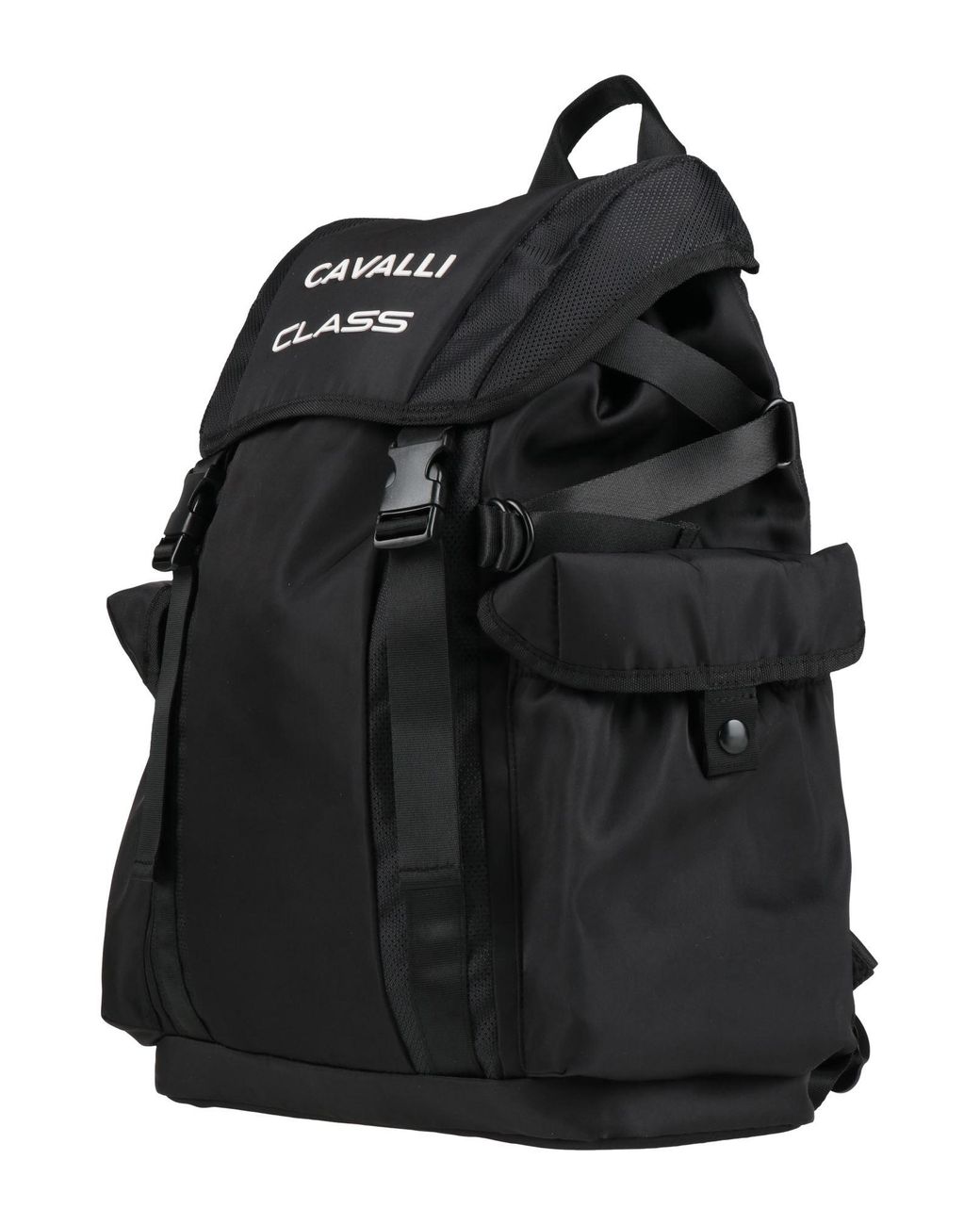 Roberto Cavalli Backpack Textile Fibers in Black for Men | Lyst