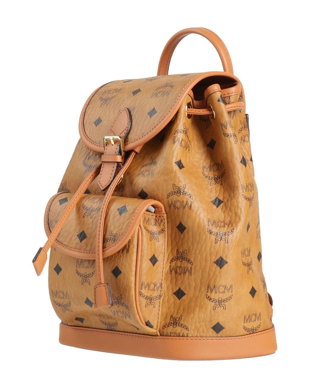 MCM Backpack Leather in Brown | Lyst