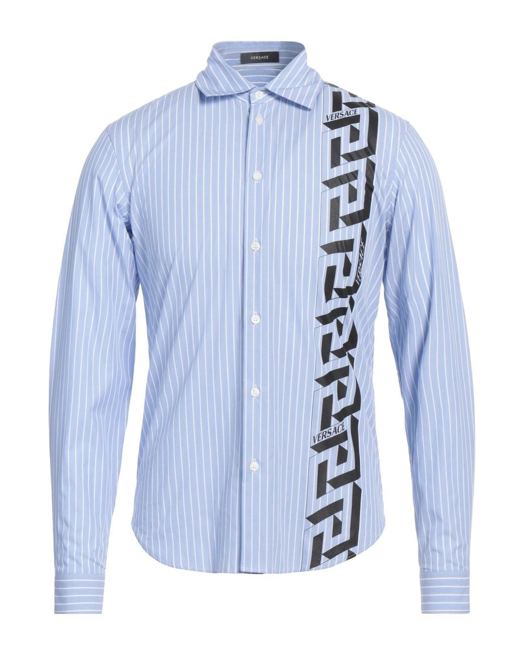 Versace Shirt Cotton in Blue for Men | Lyst
