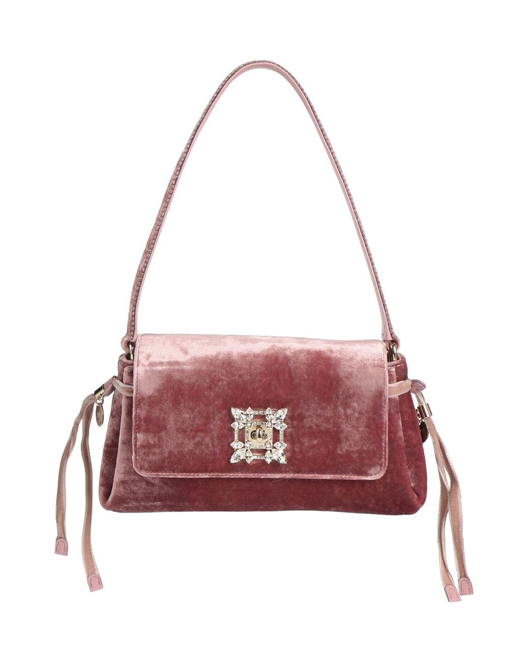 Roger Vivier Antique Rose Handbag Textile Fibers in Red | Lyst