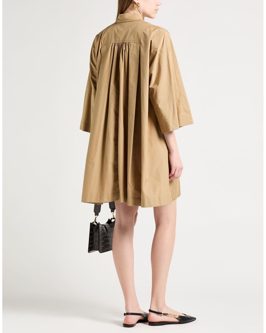 Max Mara Mini Dress in Natural | Lyst