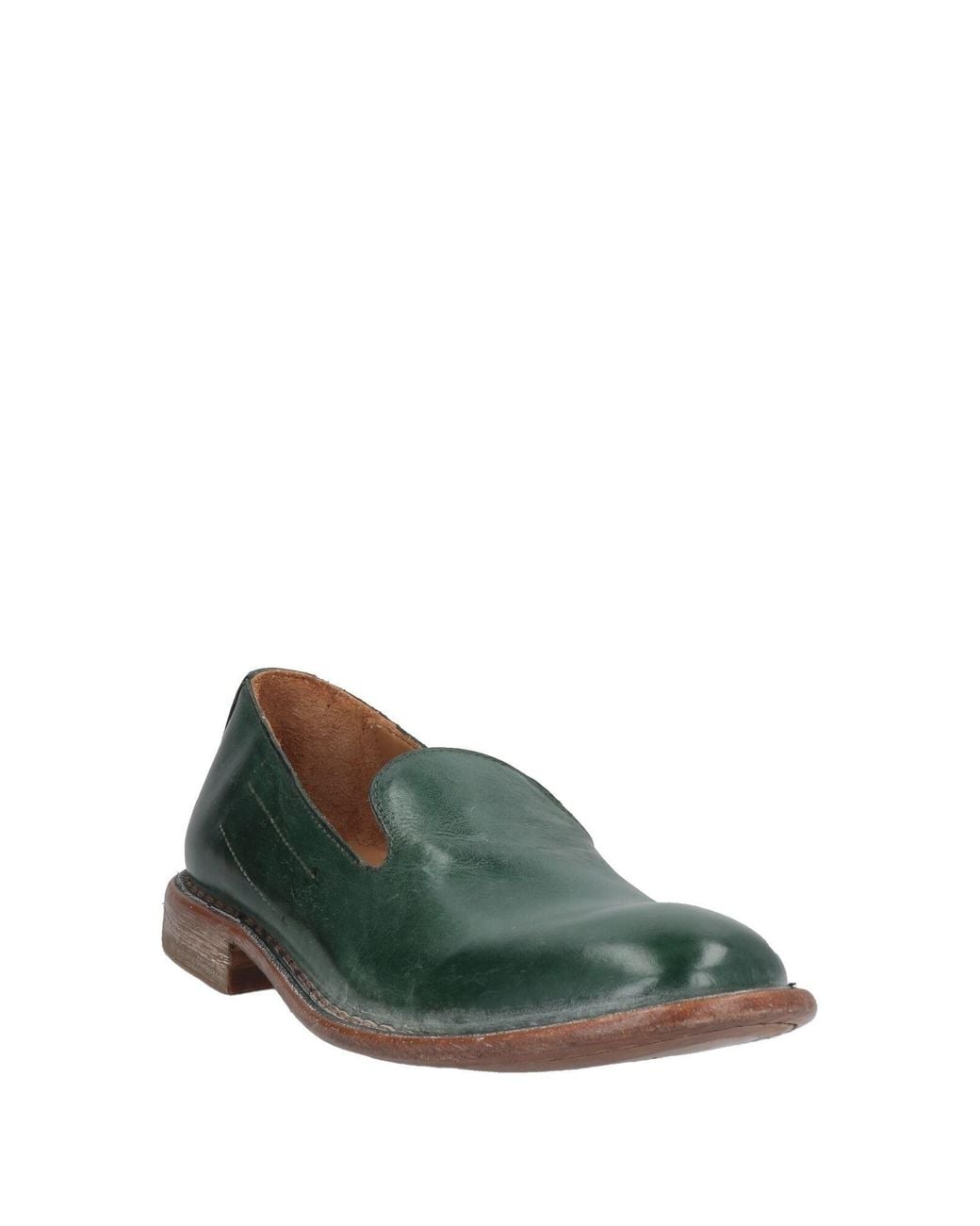 Moma Ideal Block Loafers Leather in Green | Lyst UK