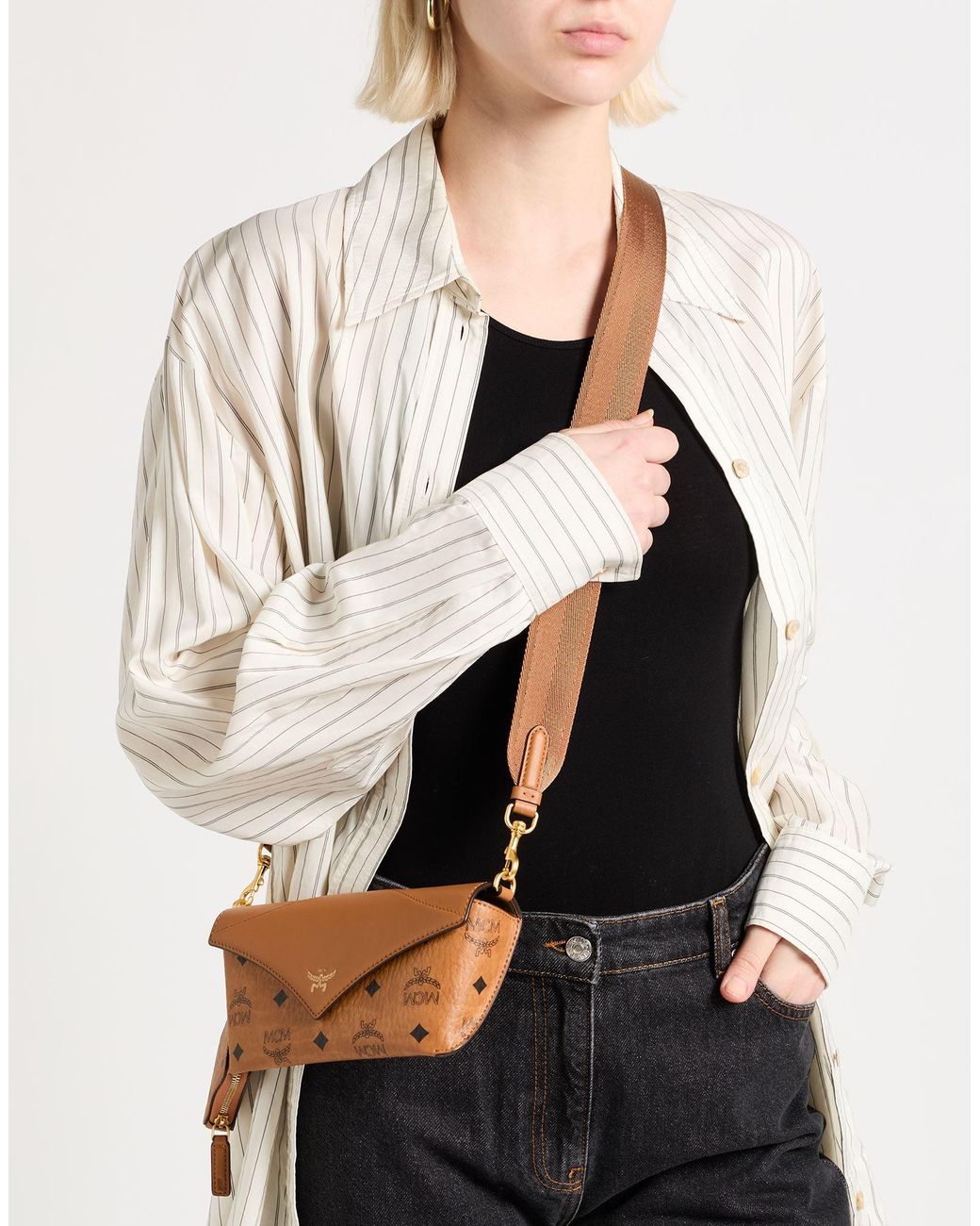MCM Cross-Body Bag in Brown | Lyst