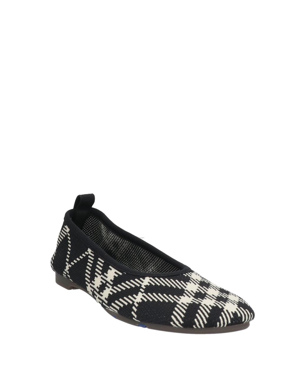 Burberry Ballet Flats Textile Fibers in Black | Lyst