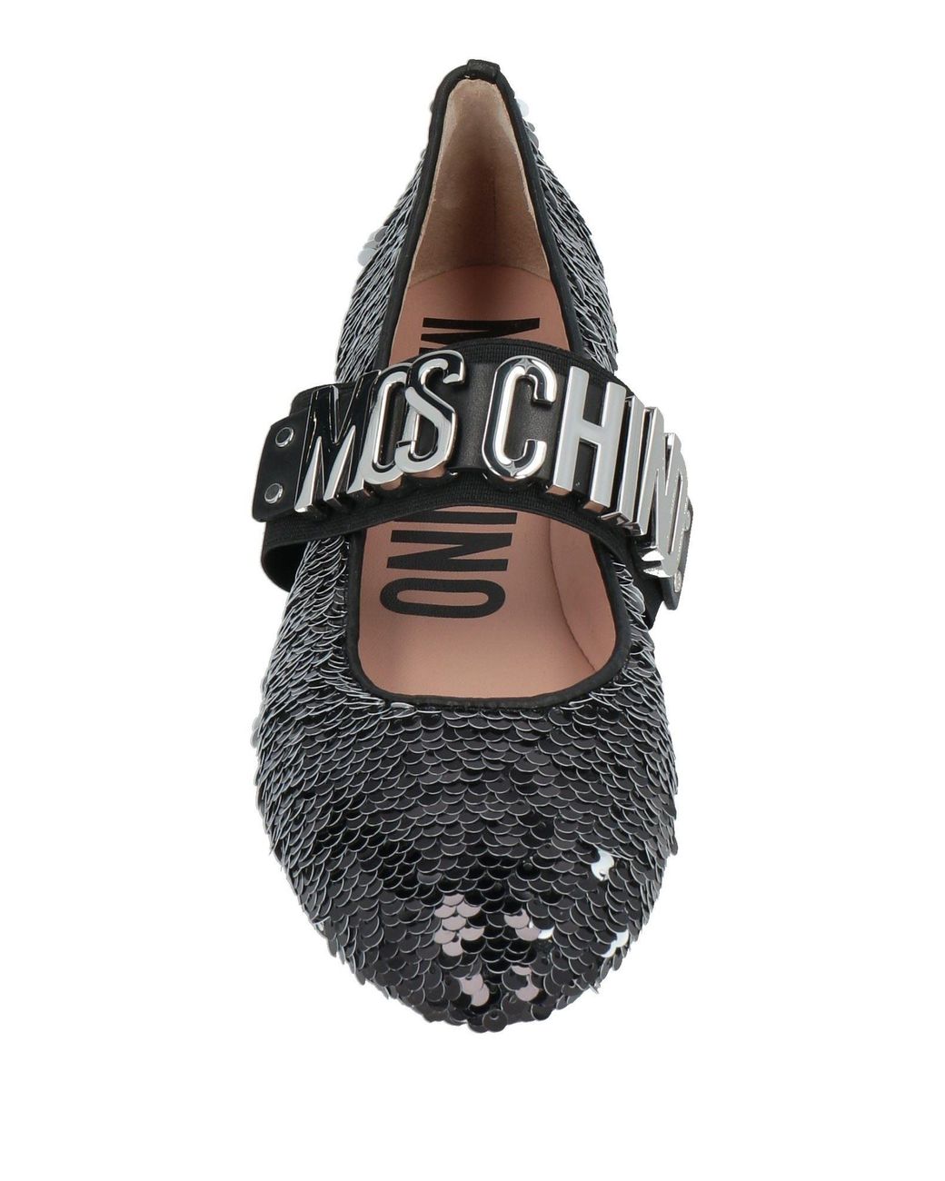 Love Moschino Ballet Flats Textile Fibers in White | Lyst
