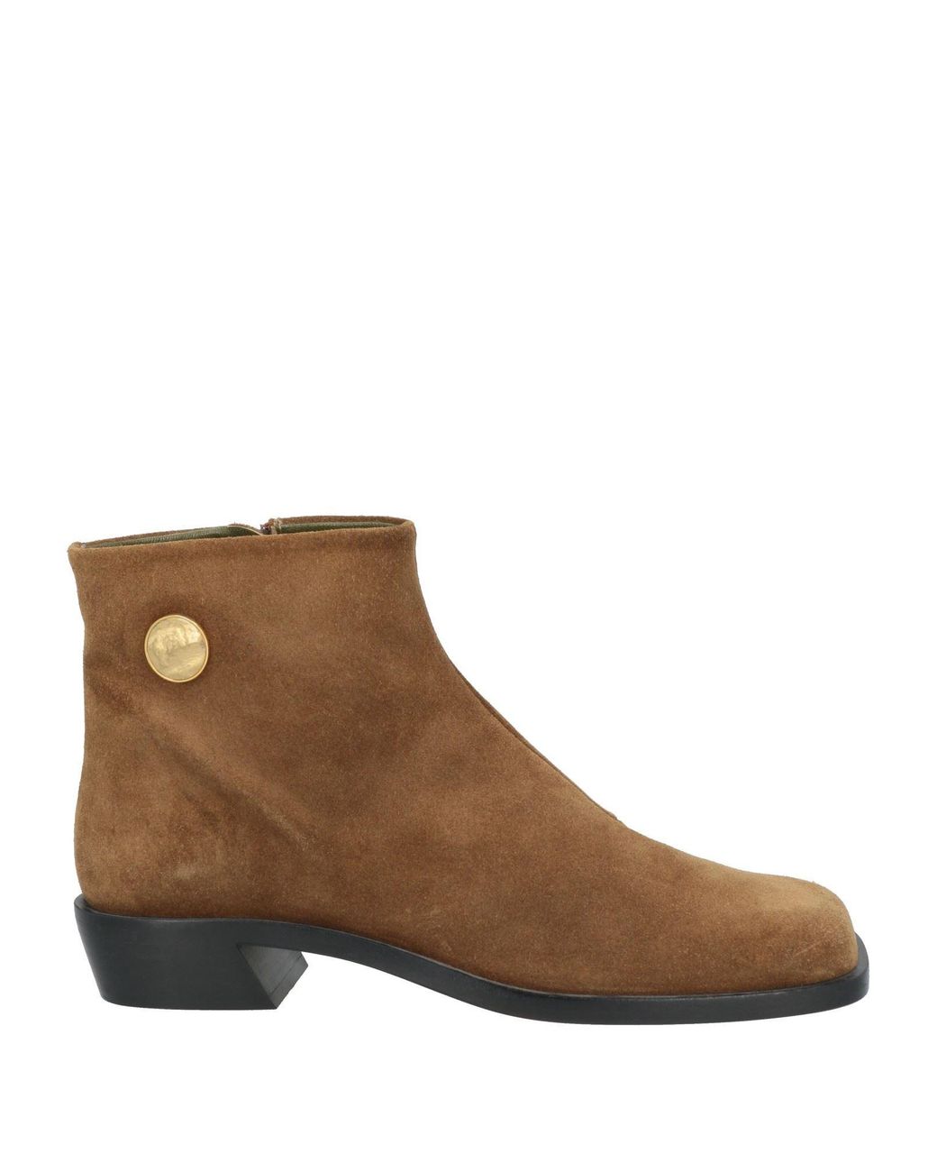 MARIA LUCA Khaki Ankle Boots Leather in Brown | Lyst